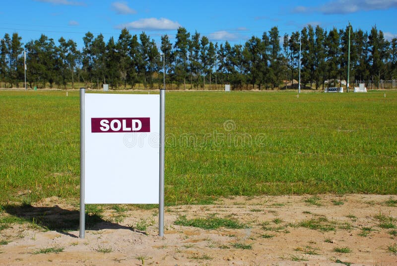 Sold Land stock photo. Image of estate, post, banner, agent - 5326960