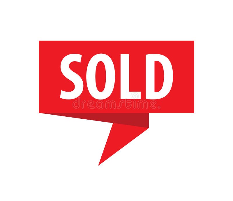 Sold - Origami Speech Bubble. Vector Banner. Label Set Stock Vector ...