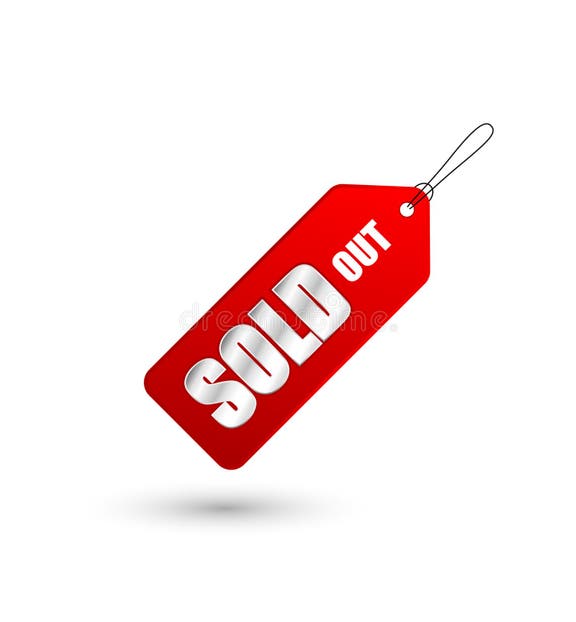 Sold Out Sign, Sold Out Sticker, Out of Stock Sign Stock Illustration ...