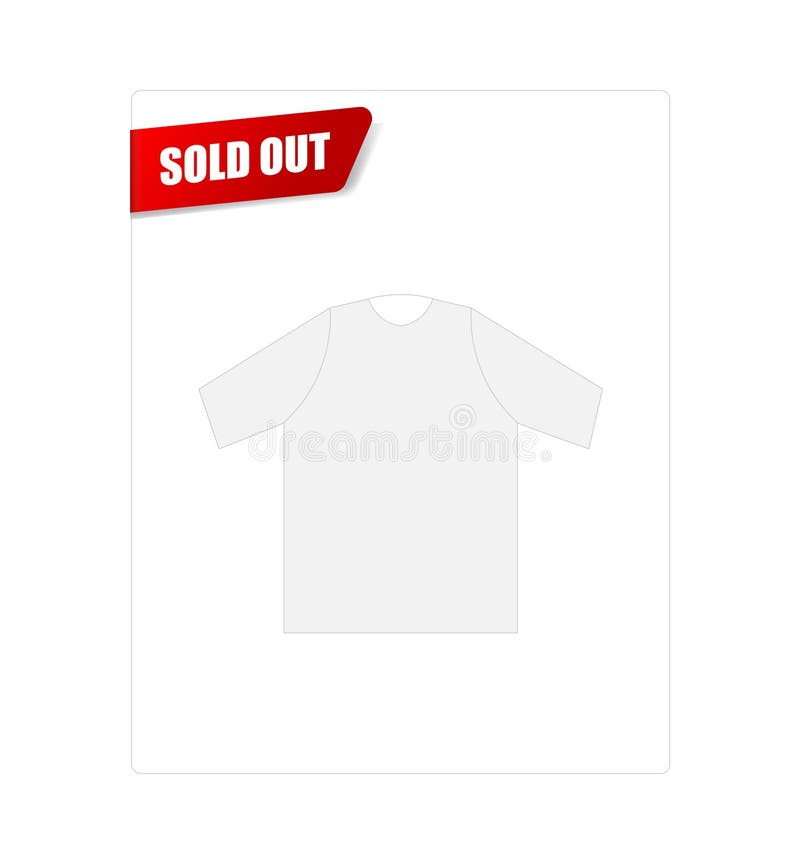 Sold Out Sign, Sold Out Sticker, Out of Stock Sign Stock Illustration ...