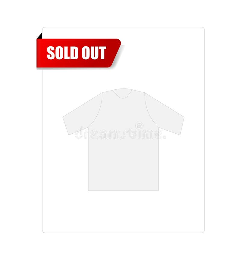 Sold Out Sign, Sold Out Sticker, Out of Stock Sign Stock Illustration ...