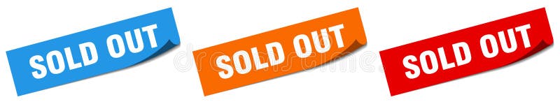 Sold Out Banner. Sold Out Speech Bubble Label Set. Stock Vector ...