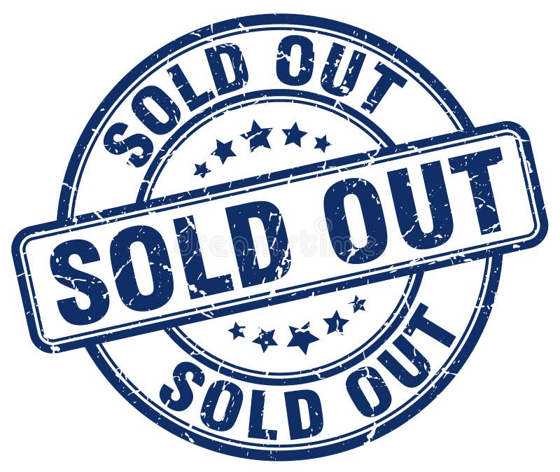 Sold Out Blue Grunge Round Vintage Stamp Stock Vector - Illustration of ...