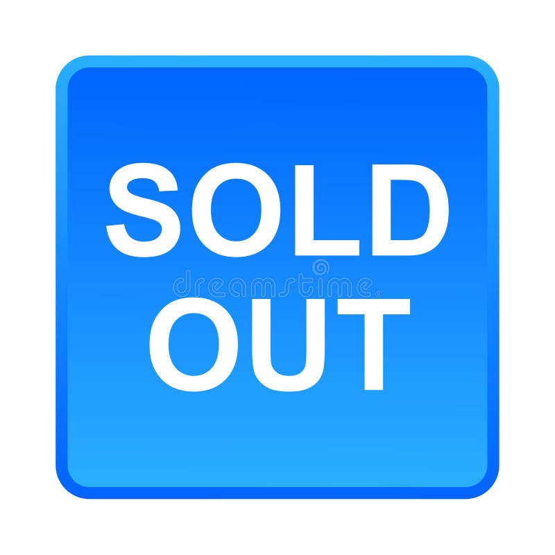 Sold out button stock vector. Illustration of button - 124628195