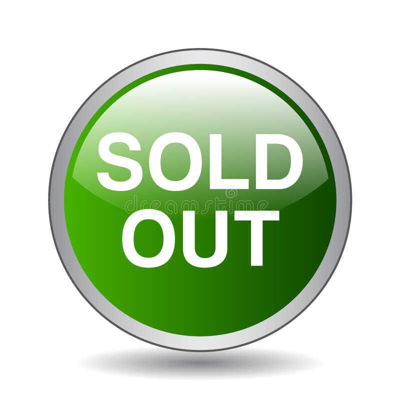 Sold out button stock illustration. Illustration of auction - 121857019