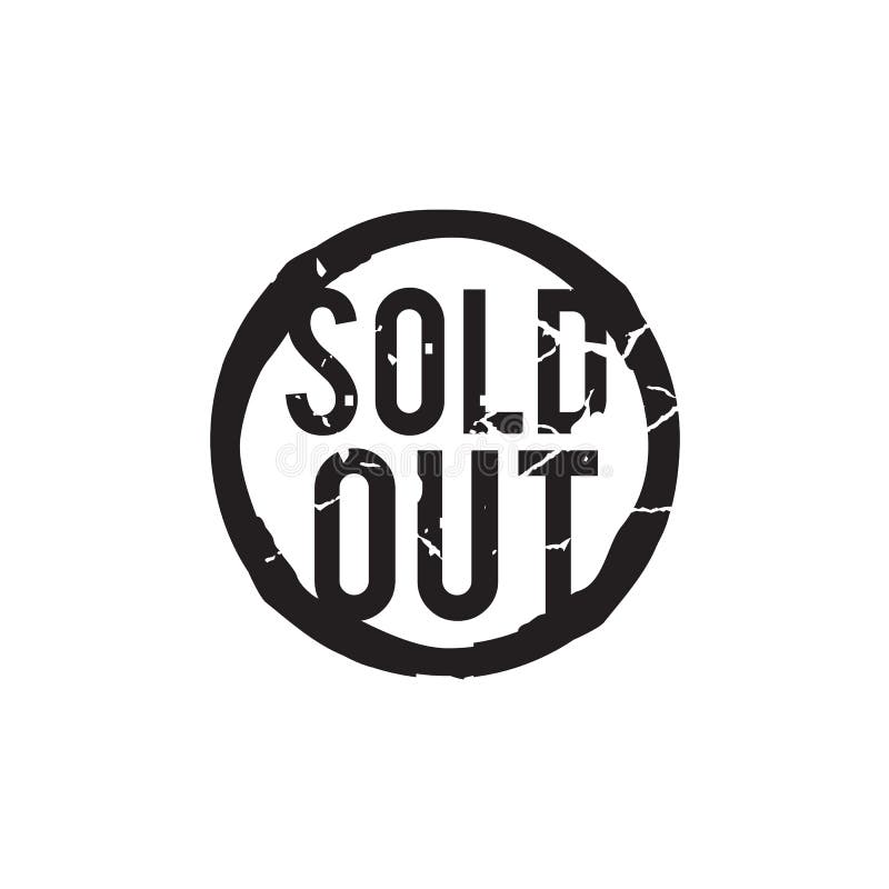 Sold Out Logo stock illustration. Illustration of application - 97987073