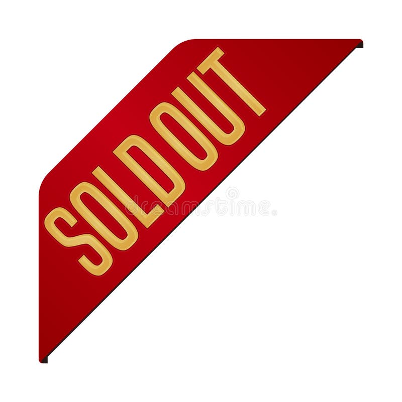 Sold Out Icon Illustration for E-commerce Site Etc. Corner Ribbon Stock ...