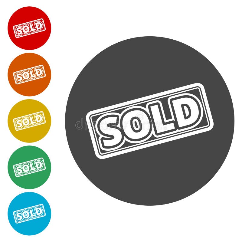 Sold out vector icon stock vector. Illustration of goods - 127966097