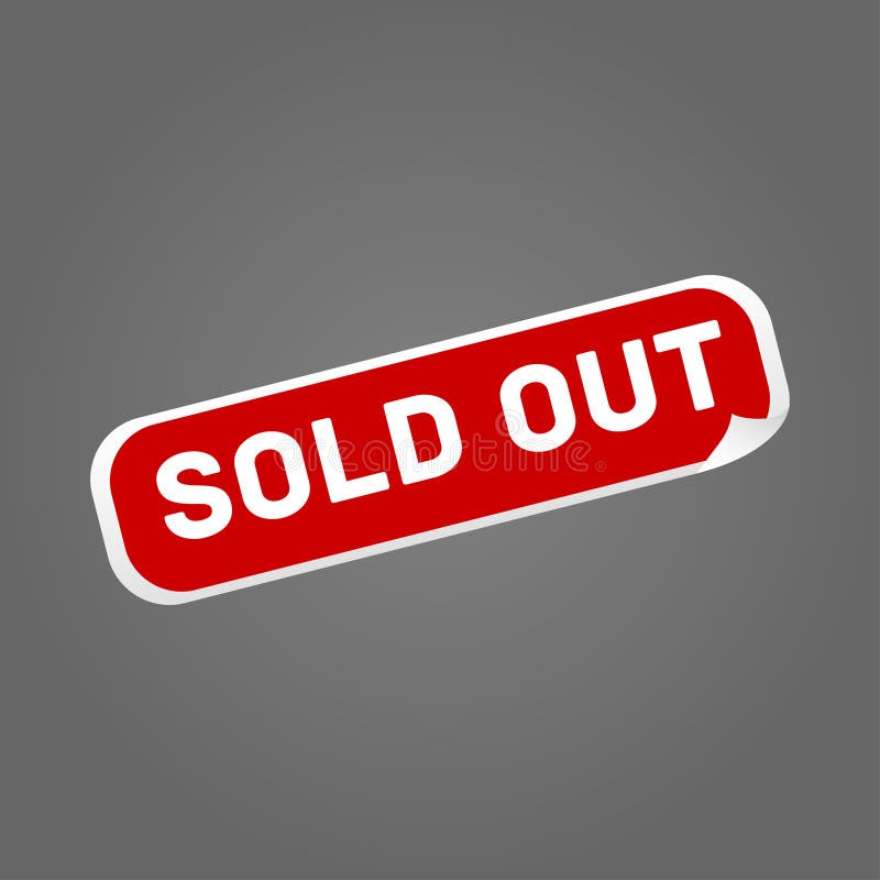 Sold Out Red Sticker on Grey Background Vector Stock Vector ...