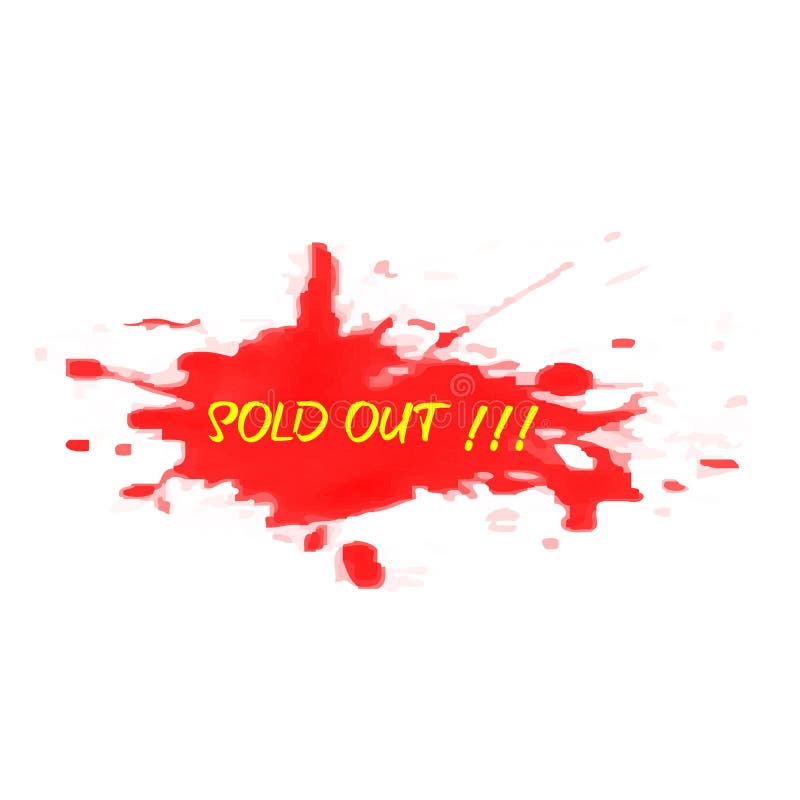 Vector sold out stamp stock vector. Illustration of symbol - 85160628