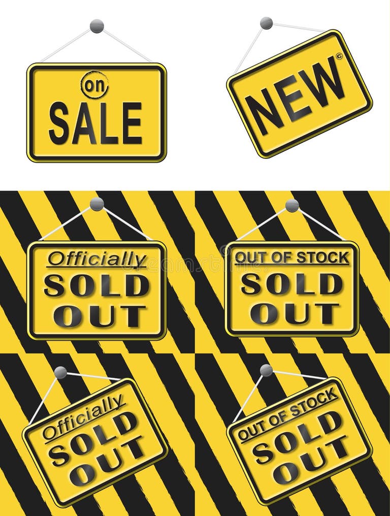 Sold Out Sign Stock Illustrations – 4,140 Sold Out Sign Stock ...