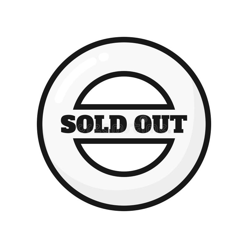 Sold Out Stamp Illustration. Bold Font, Typography, and Circle Vector ...