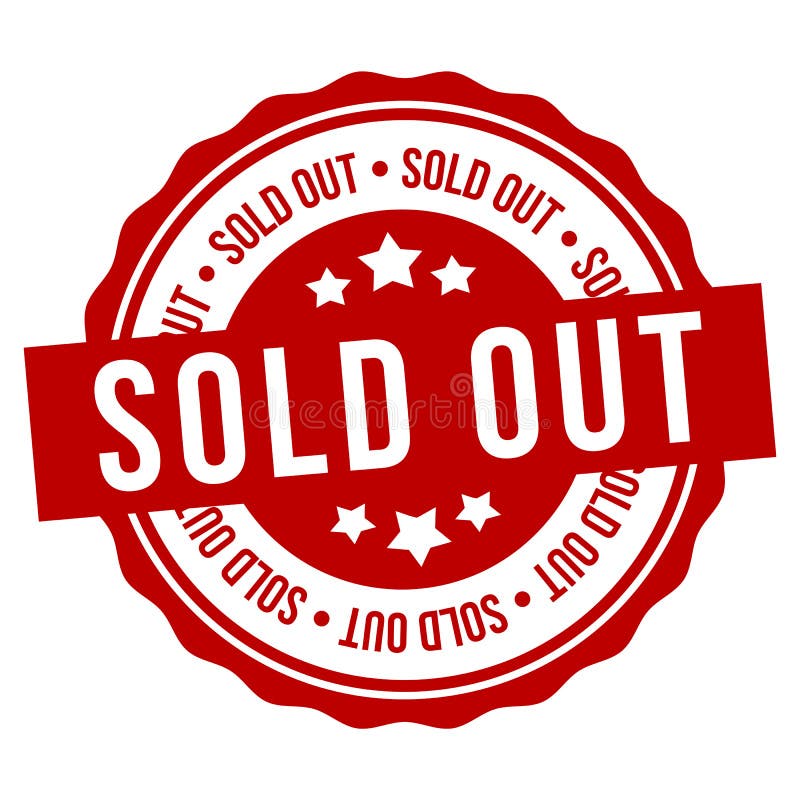 Sold Out Stamp. Red Eps10 Vector Badge Stock Vector - Illustration of ...