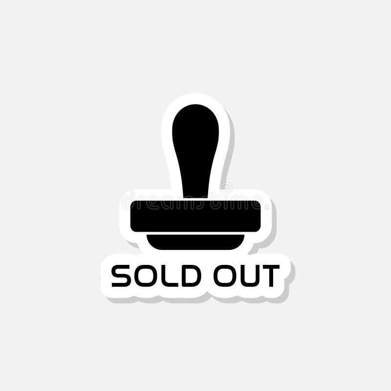 Sold out stamp sticker stock vector. Illustration of isolated - 210700951