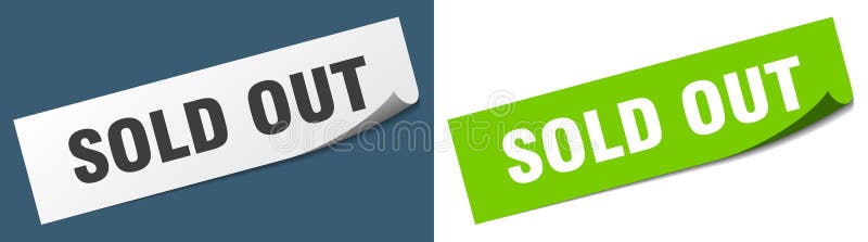 Sold Out Sticker. Sold Out Sign Set Stock Vector - Illustration of sign ...