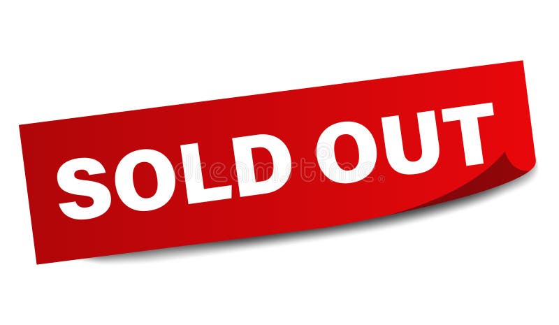 Sold out sticker stock vector. Illustration of brand - 338804928