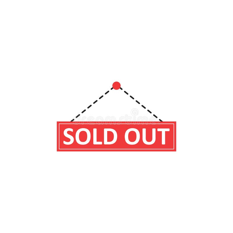 Sold Out Store Sign. Vector Icon Template Stock Vector - Illustration ...