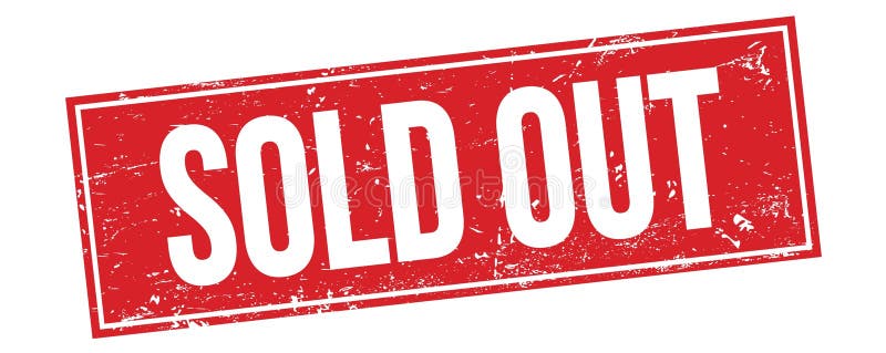 SOLD OUT Text on Red Grungy Rectangle Stamp Stock Illustration ...