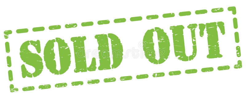 SOLD OUT Text Written on Green Stamp Sign Stock Illustration ...