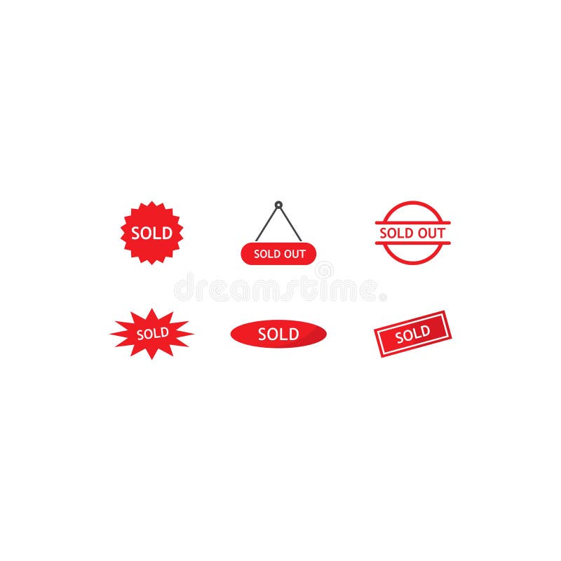Sold,sold Out Vector Icon Template Stock Vector - Illustration of sign ...