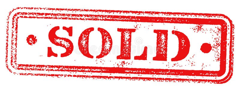 Sold Red Square Grungy Vintage Isolated Stamp Stock Vector ...