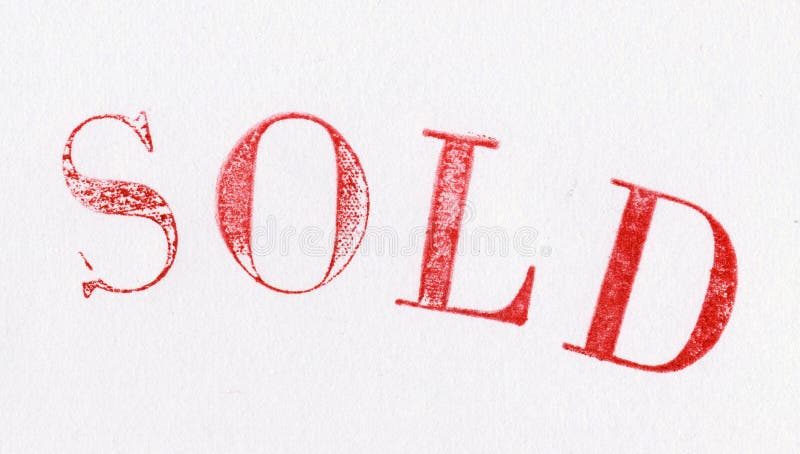 Sold Red Stamp Picture. Image: 5553780