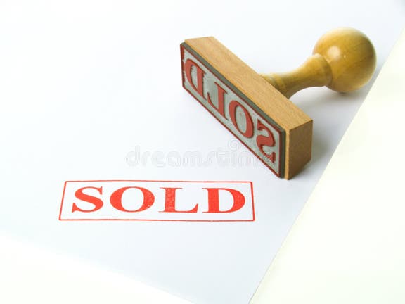 Sold Rubber stamp stock photo. Image of office, sold, paper - 1557876