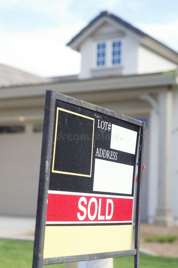 House sold sign stock image. Image of sign, house, real - 4047281