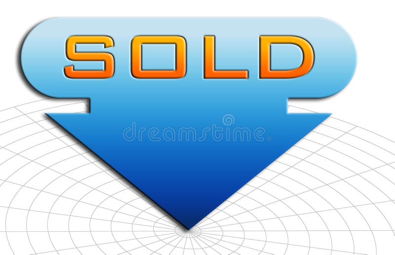 Sold sign stock illustration. Illustration of symbol, development - 2073997