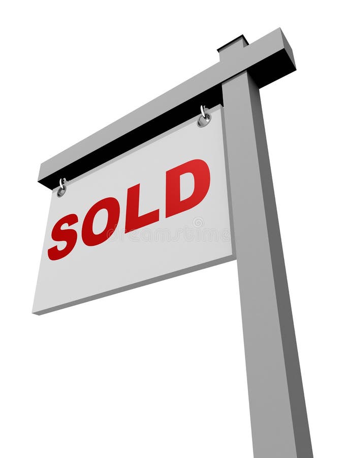 Sold sign stock illustration. Illustration of isolated - 4368659