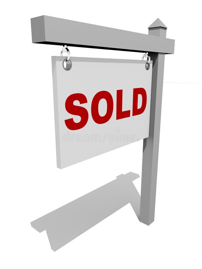 Sold sign stock illustration. Illustration of sell, building - 5092468