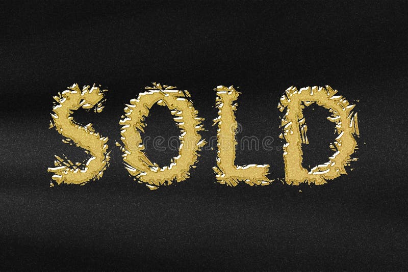 Sold Sign. Sold Banner, Sold Sticker Stock Illustration - Illustration ...