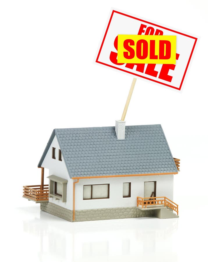 Sold house stock photo. Image of isolated, buying, moving - 48989802