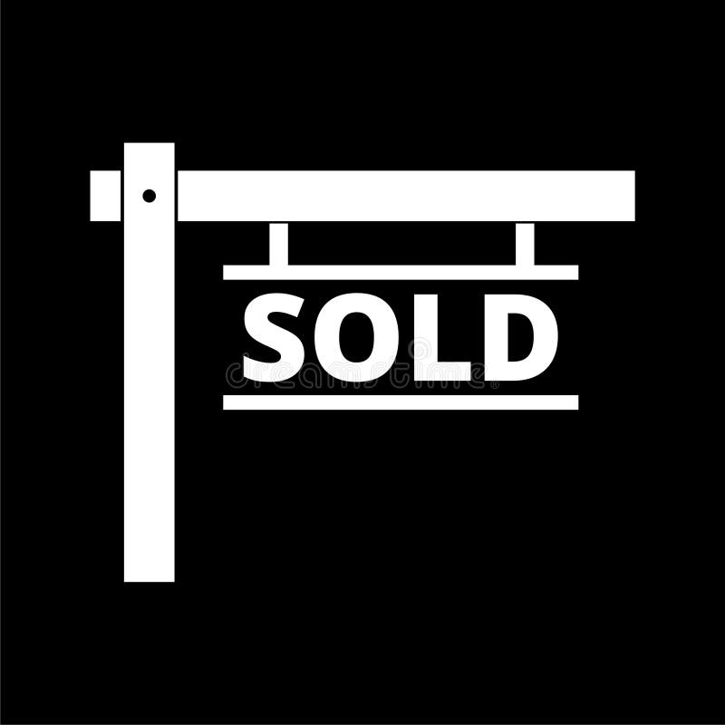 Sold sign, icon stock vector. Illustration of marketing - 91918536