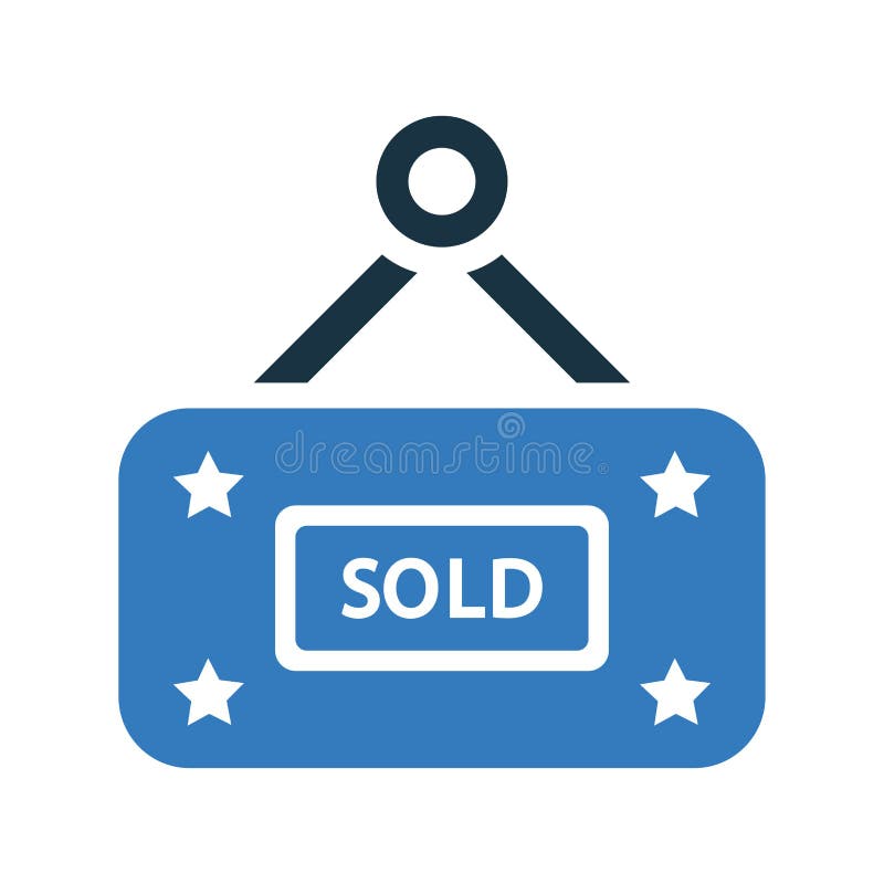 Sold Sign Icon / Vector Graphics Stock Illustration - Illustration of ...