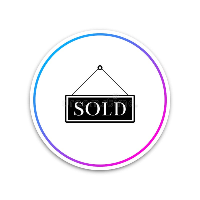 Sold Sign Isolated on White Background. Sold Sticker. Sold Signboard ...