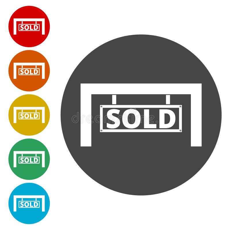 Sold sign stock vector. Illustration of grunge, business - 182382289