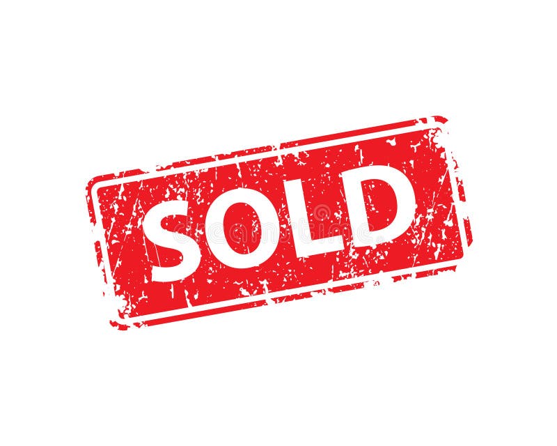Sold Sign Sticker. Stamp Vector Texture. Stock Vector - Illustration of ...