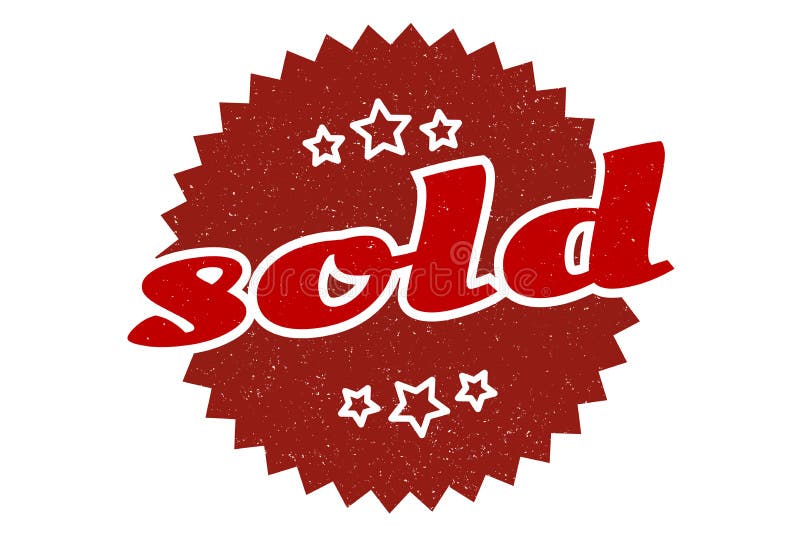 Sold Sign. Sold Vintage Retro Label Stock Vector - Illustration of ...