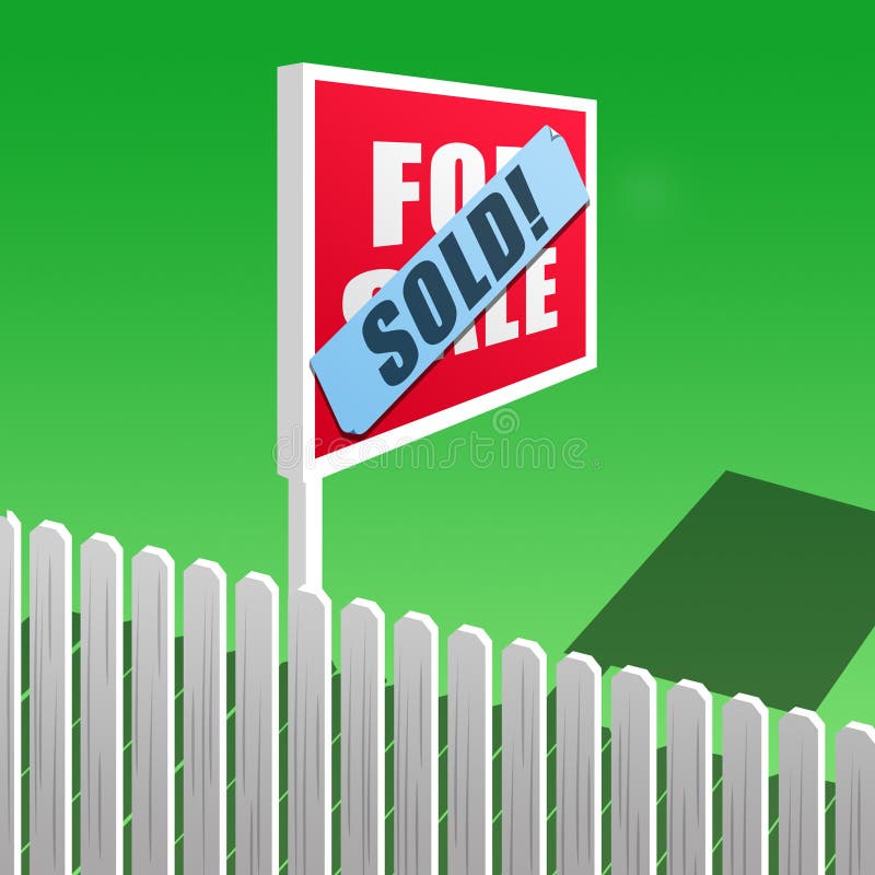 Sold! stock illustration. Illustration of agent, sign - 42296554
