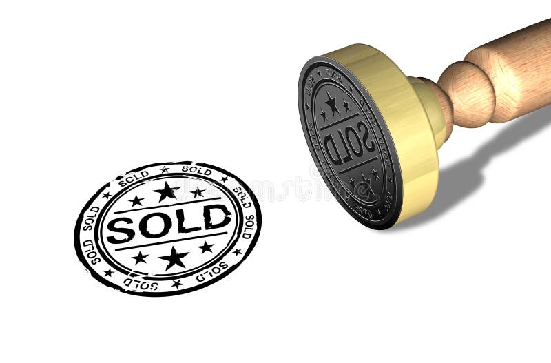 Sold stamp stock illustration. Illustration of auction - 24728503