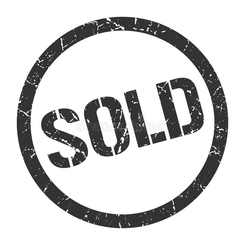 Sold stamp stock vector. Illustration of circle, button - 136876828