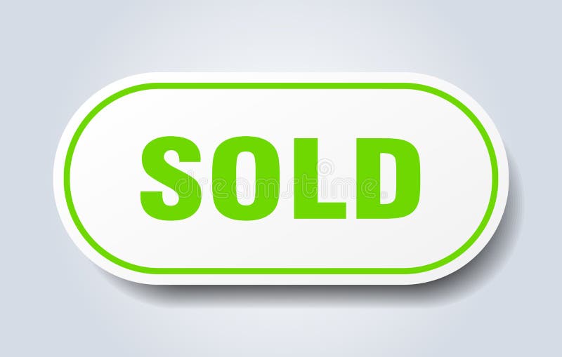 Sold sticker. stock vector. Illustration of flyer, square - 153380846