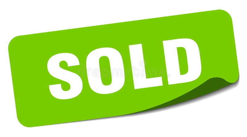 Sold sticker. stock vector. Illustration of vector, badge - 153273604