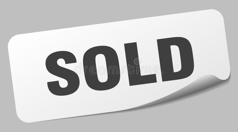 Sold sticker. stock vector. Illustration of vector, badge - 153273604
