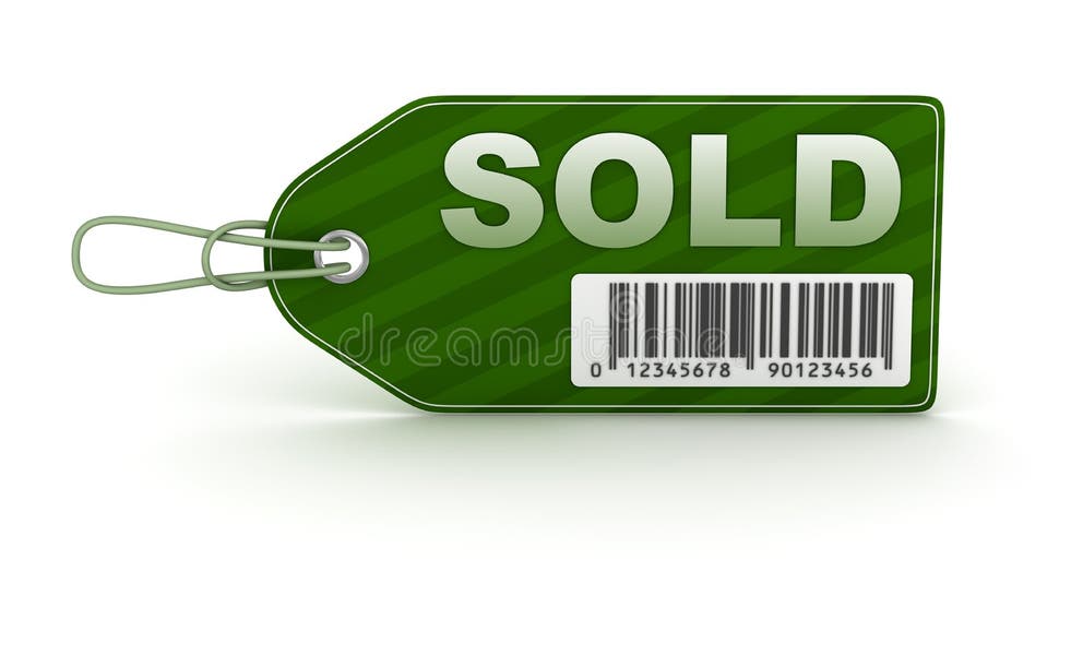 Sold Tag stock illustration. Illustration of marketing - 137255993