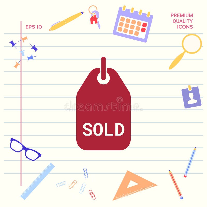 Sold Tag Symbol . Graphic Elements for Your Design Stock Vector ...