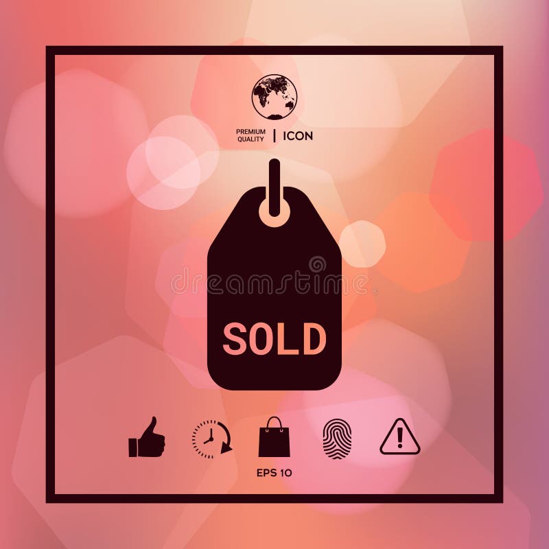 Sold tag symbol stock vector. Illustration of pricing - 111656294