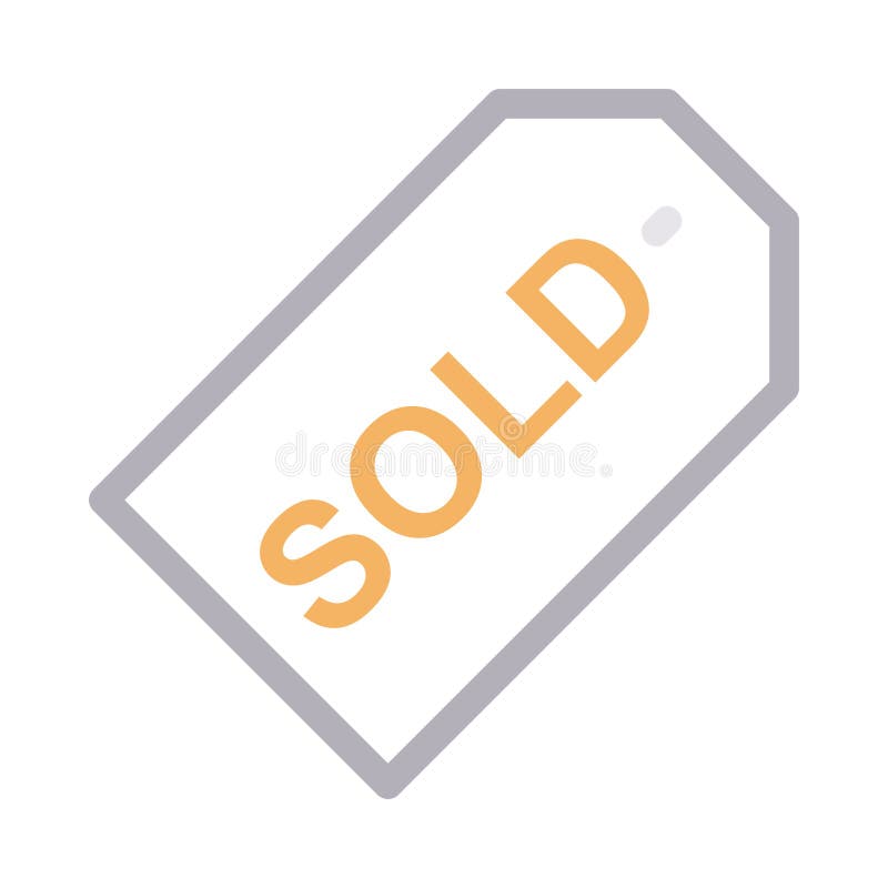 Thin Line Sold Sign Icon Stock Illustrations – 820 Thin Line Sold Sign ...