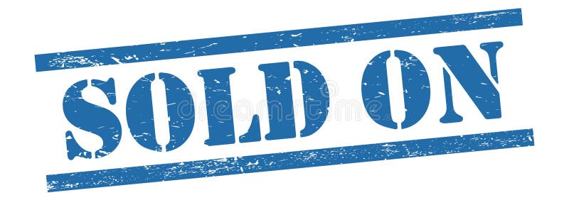 SOLD on Text on Blue Grungy Lines Stamp Stock Illustration ...